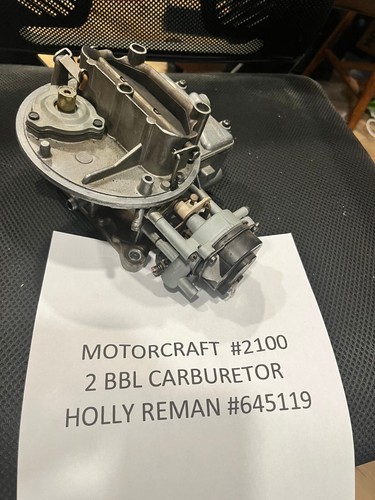 OEM Motorcraft 2 BBL Carburetor Model 2100, Holly Reman #64-5119 | eBay