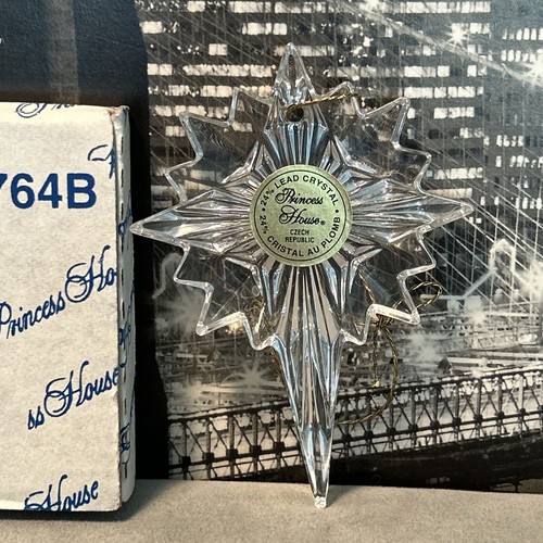princess house lead crystal Nativity North Star Christmas Ornament 1988 ...