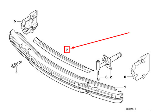 NEW BMW 7 E38 FRONT CARRIER TOP COVER 51118233302 8233302 ORIGINAL | eBay