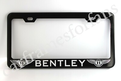 BENTLEY Black License Plate Frame - Premium Powder Coated Metal | eBay