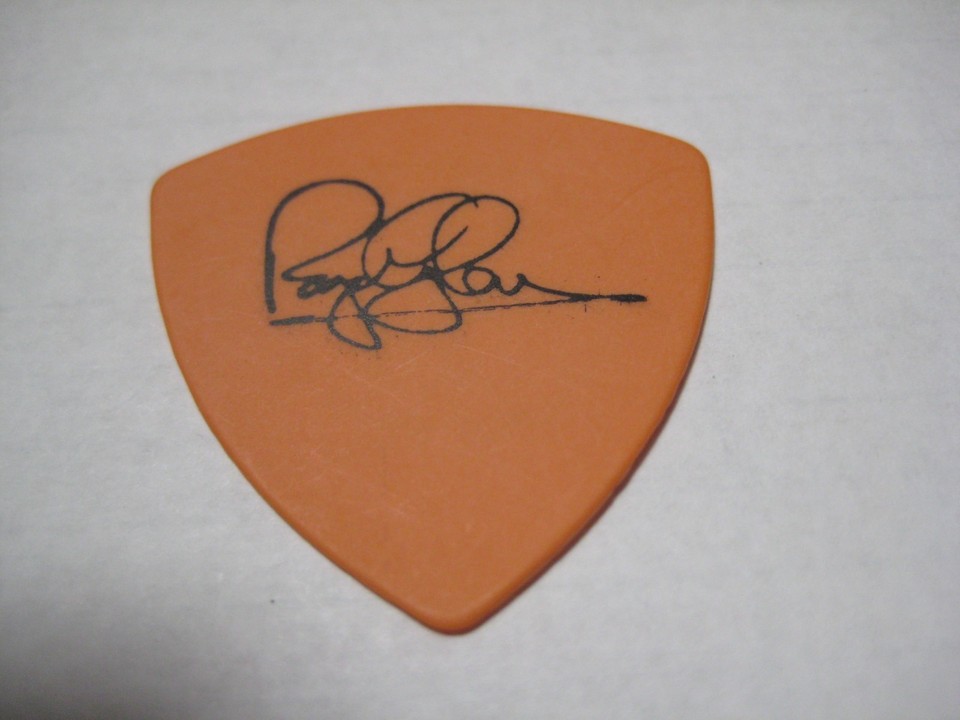 Deep Purple Roger Glover Signature Concert Tour Guitar Pick Orange RARE ...