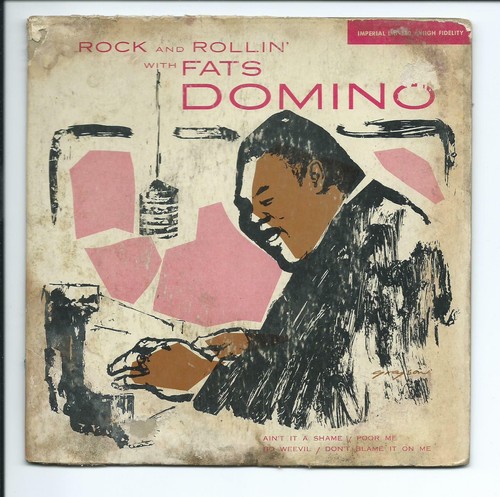 1958 FATS DOMINO EP "AIN'T IT A SHAME", "BO WEEVIL"+2 W/RARE PIC SLEEVE ...