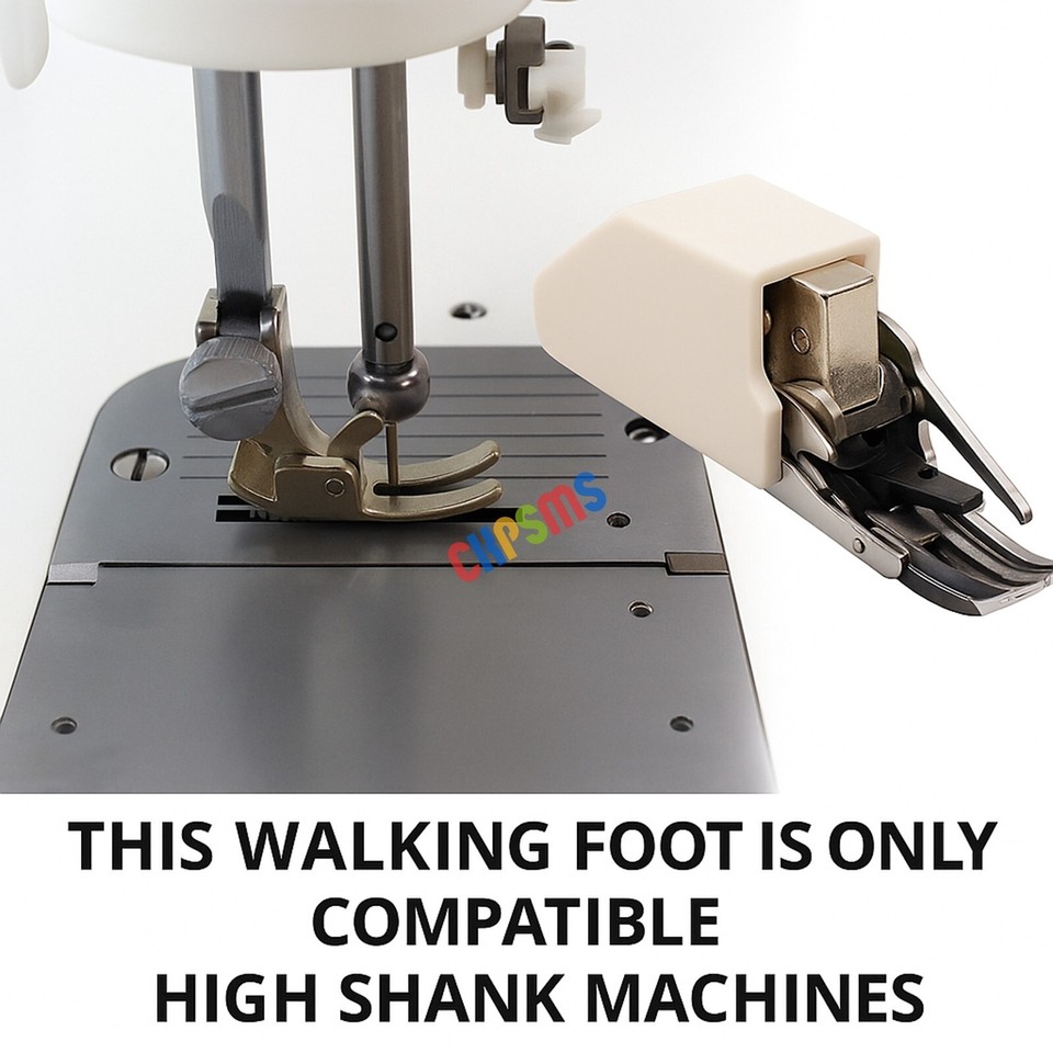 High‑Shank Walking Foot – Fits Brother PQ1300, PQ1500, Juki TL‑2010Q ...