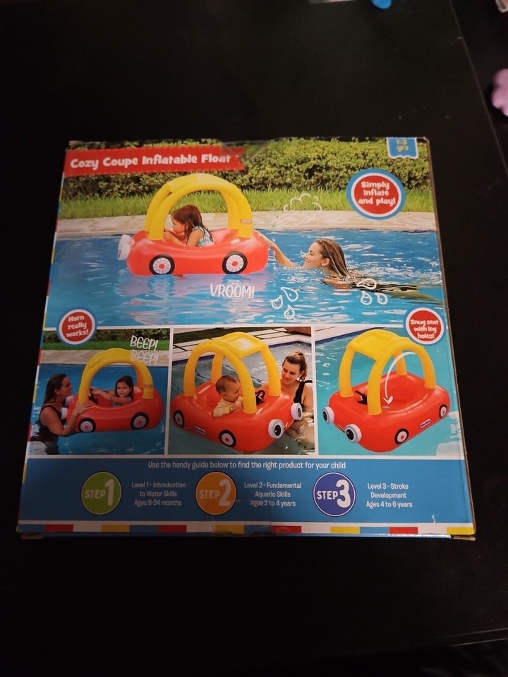 Little Tikes Cozy Coupe Inflatable Pool Float Shade from the Sun! Step ...