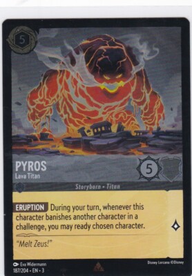 Disney Lorcana: Into The Inklands - Pyros - Lava Titan - 187/204 HOLO ...