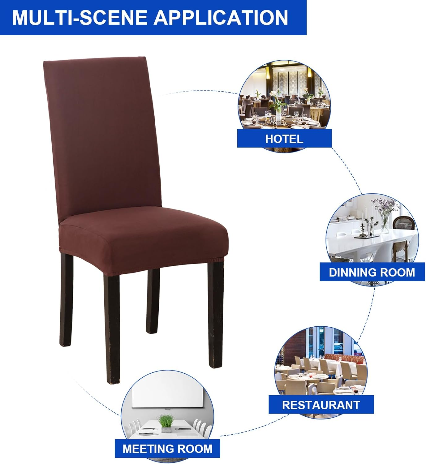 Stretch Dining Chair Covers Soft Removable Kitchen Seat Covers Parsons ...