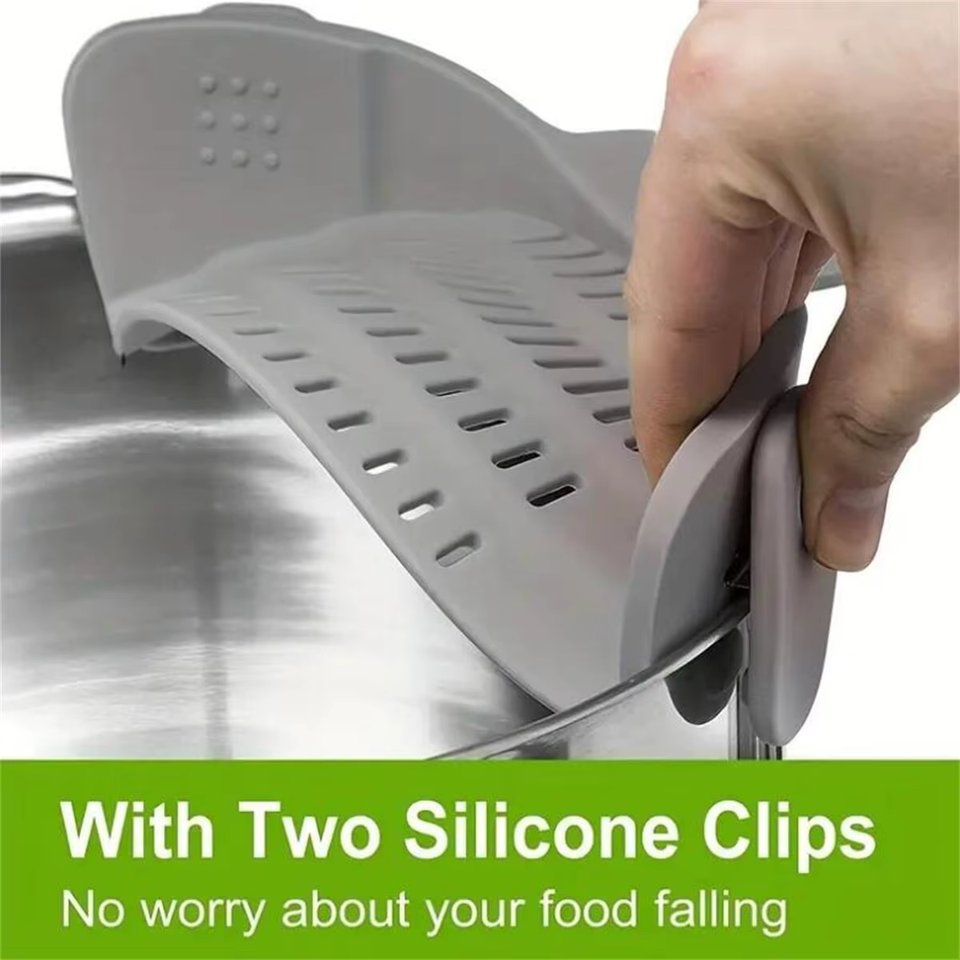 1Pc, Strainer, Pot Strainer, Adjustable Clip on Strainer for Pots Pans ...