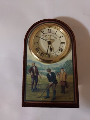Roger Lascelles 4" Tall Golf Desk Clock - TESTED & WORKS * Battery ...