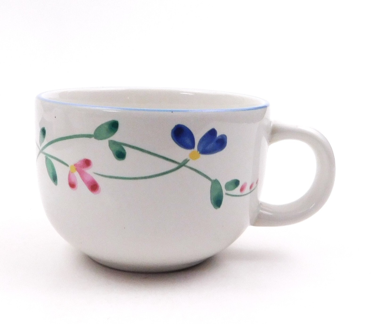 Allegro Stoneware Hearthside Cup Coffee Tea Flowers Vine Vintage | eBay