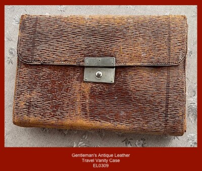 Antique Gentleman's Leather Travel Vanity Case (Numerous interesting ...