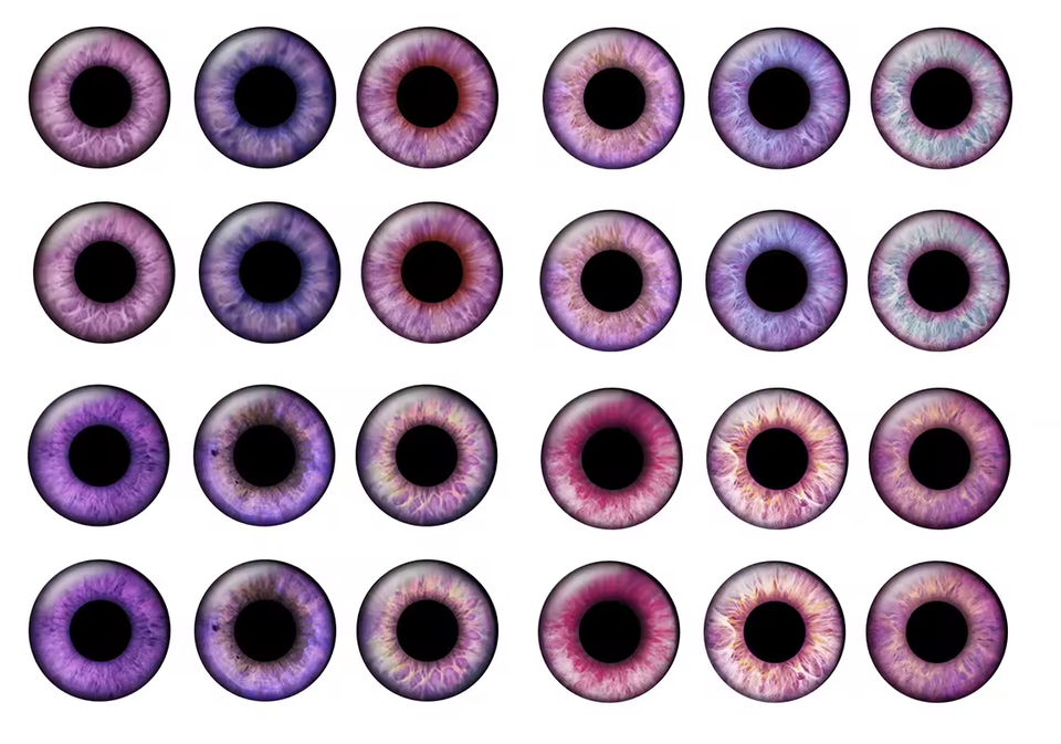 Color Eye Chips for 12" Blythe Doll Set 12 pairs Super Thin Glass ...
