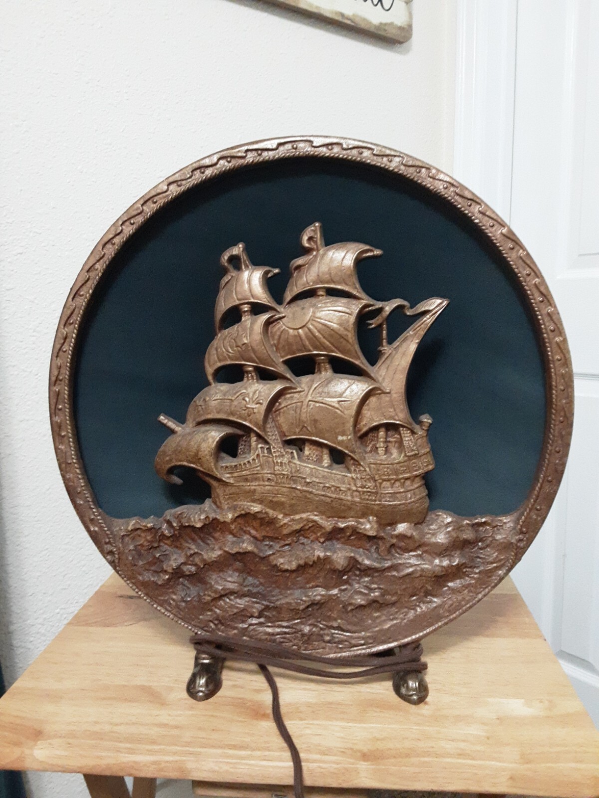 Vintage 1920's TOWER ADVENTURER Ship 18"cast Iron metal Speaker Frame | eBay