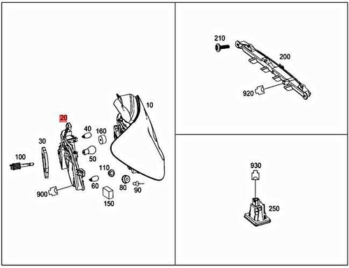 Genuine MERCEDES W176 A-CLASS W176 Right Bulb mount 176820027765 | eBay