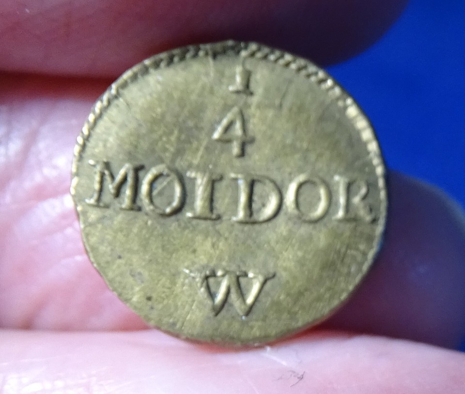 Lovely Antique c1750 Brass Weight for 1/4 Moidor Gold Coins W1441 | eBay