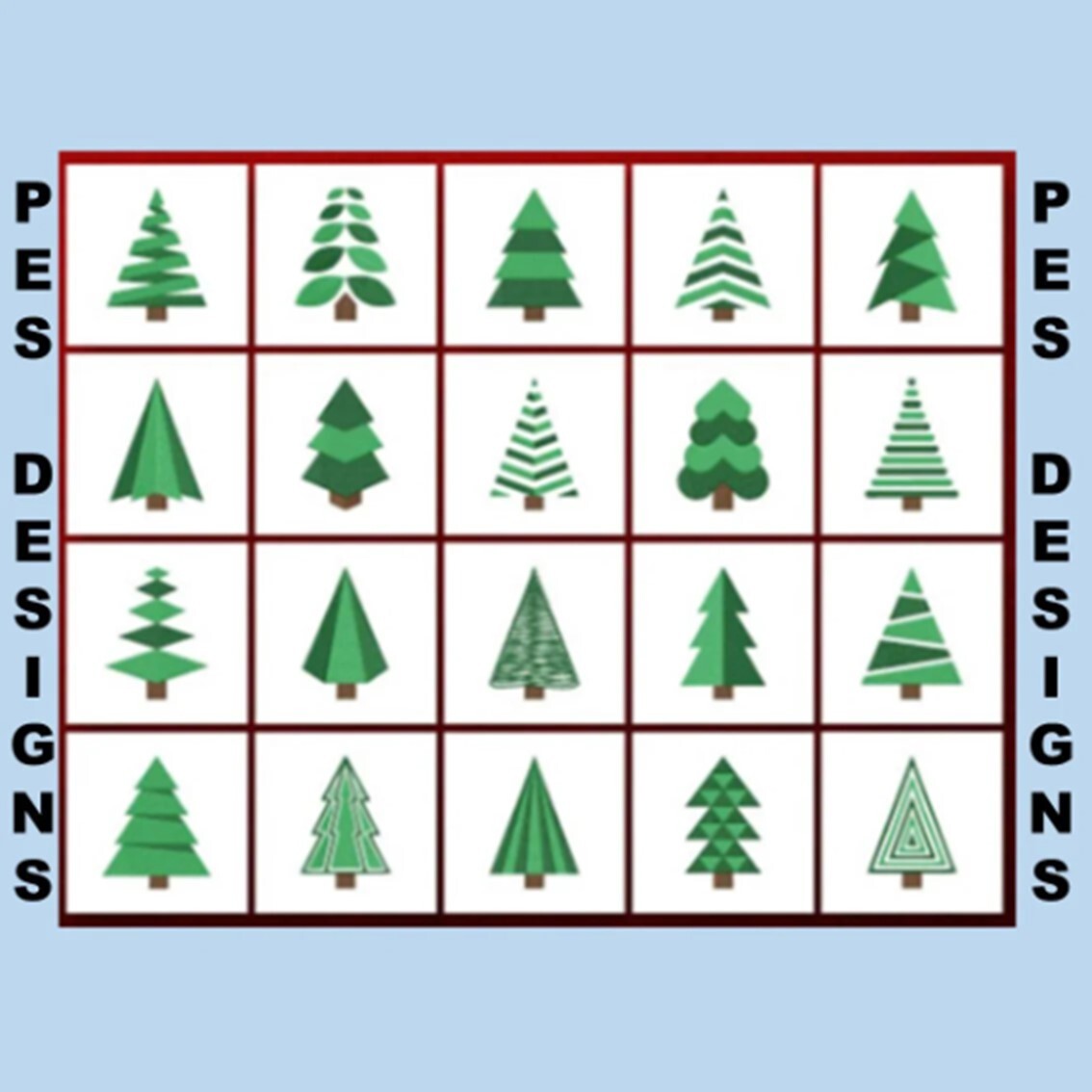 Christmas Xmas PES designs on USB pack Machine Embroidery files brother ...