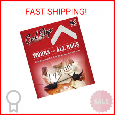 Curl Stop Anti-Curling Rug System (Pack of 4 Corners) | eBay