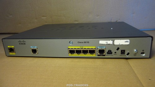 Cisco 881G V01 Firewall VPN 3DES/AES 3G IPSec Security 4-Ports Router ...