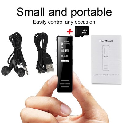 Voice Activated 32GB Mini Spy Digital Sound Audio Recorder Dictaphone ...