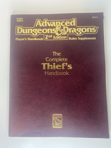Advanced Dungeons & Dragons Complete Thief's Handbook PHBR2 1993 | eBay