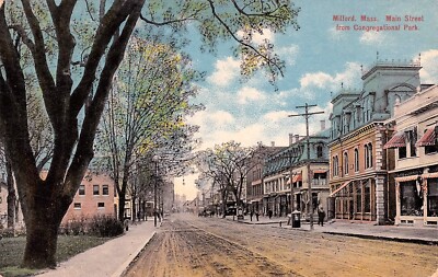 # G2587 MILFORD, MA. POSTCARD, MAIN STREET | eBay