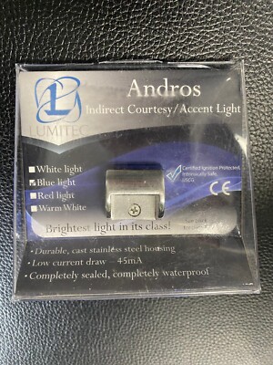 LUMITEC ANDROS - COURTESY LIGHT - POLISHED SS FINISH - BLUE NON-DIMMING ...