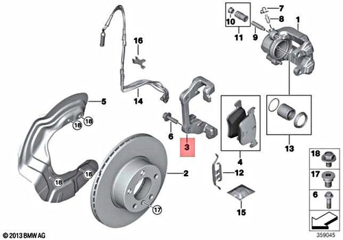 Genuine BMW F30 F35 316i 316Li 318i 318Li 320i 320Li BRAKE CARRIER ...