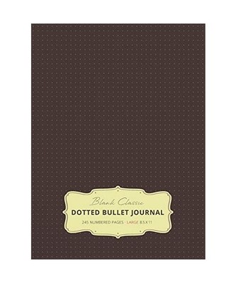 Large 8.5 x 11 Dotted Bullet Journal (Brown #13) Hardcover - 245 ...