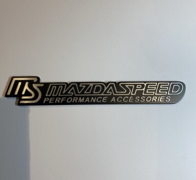 MAZDASPEED Metal Badge Emblem Black/Silver Mazda Performance Motorsport ...