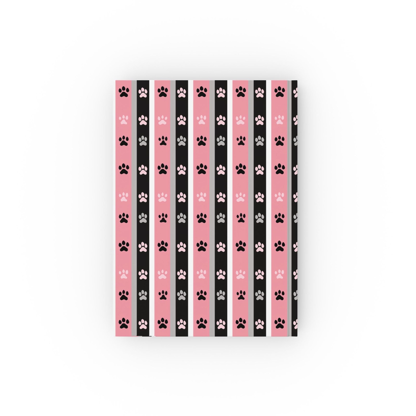 Pink and Black Paw Print Hard Backed Journal, Pet Lover Gift, Dog Cat ...