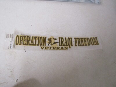 WINDOW DECAL STICKER OPERATION IRAQI FREEDOM VETERAN APPROX 12 INCHES ...
