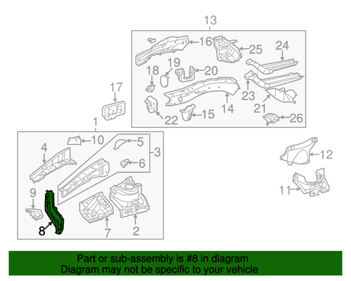 GENUINE TOYOTA CAMRY AVALON LEXUS ES350 FRONT FENDER EXTENSION OEM ...
