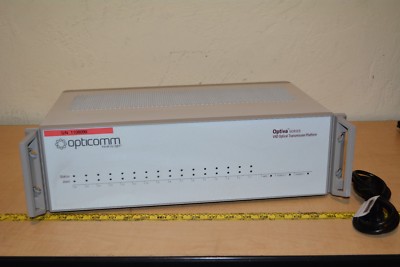 Opticomm Optiva OT-CC-16- VAD-100 Optical Transmission W/ OT-1HDR1LBR ...