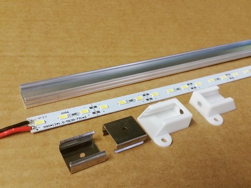 40" 1m 12V 72 LED 5630 Aluminum Shell Strip Super Bright Under Cabinet ...