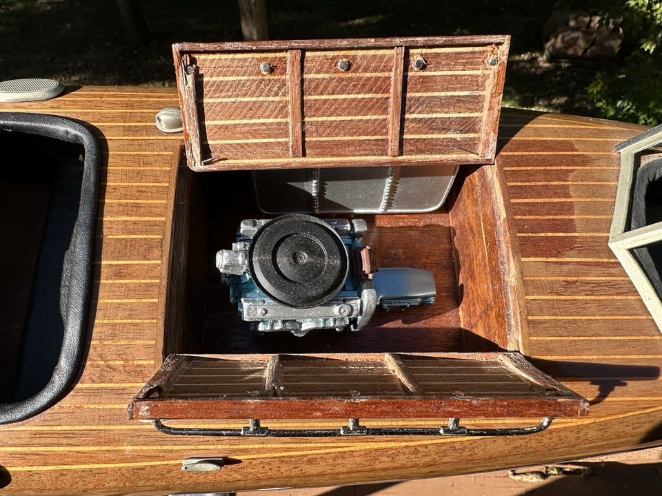 32” Authentic Models Chris Craft Wood Boat Typhoon Cruiser Triple ...