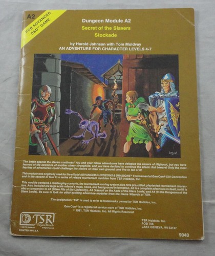 Advanced Dungeons & Dragons Modules A2 Secret of the Slavers Stockade ...
