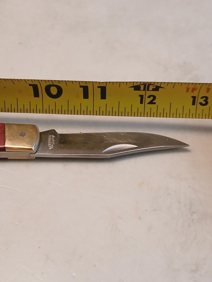 Ex Con VINTAGE SCHRADE UNCLE HENRY LB5 POCKET KNIFE with Leather Sheath ...