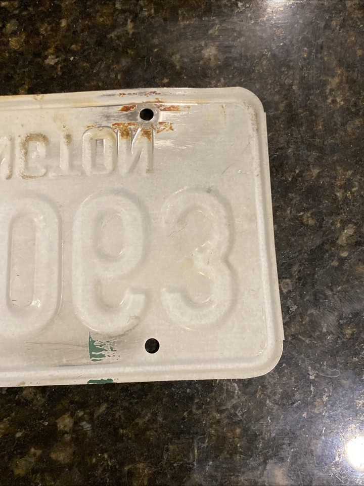 1965 Base Washington State License Plate AZD063 Single 1966 1967 65 66 ...