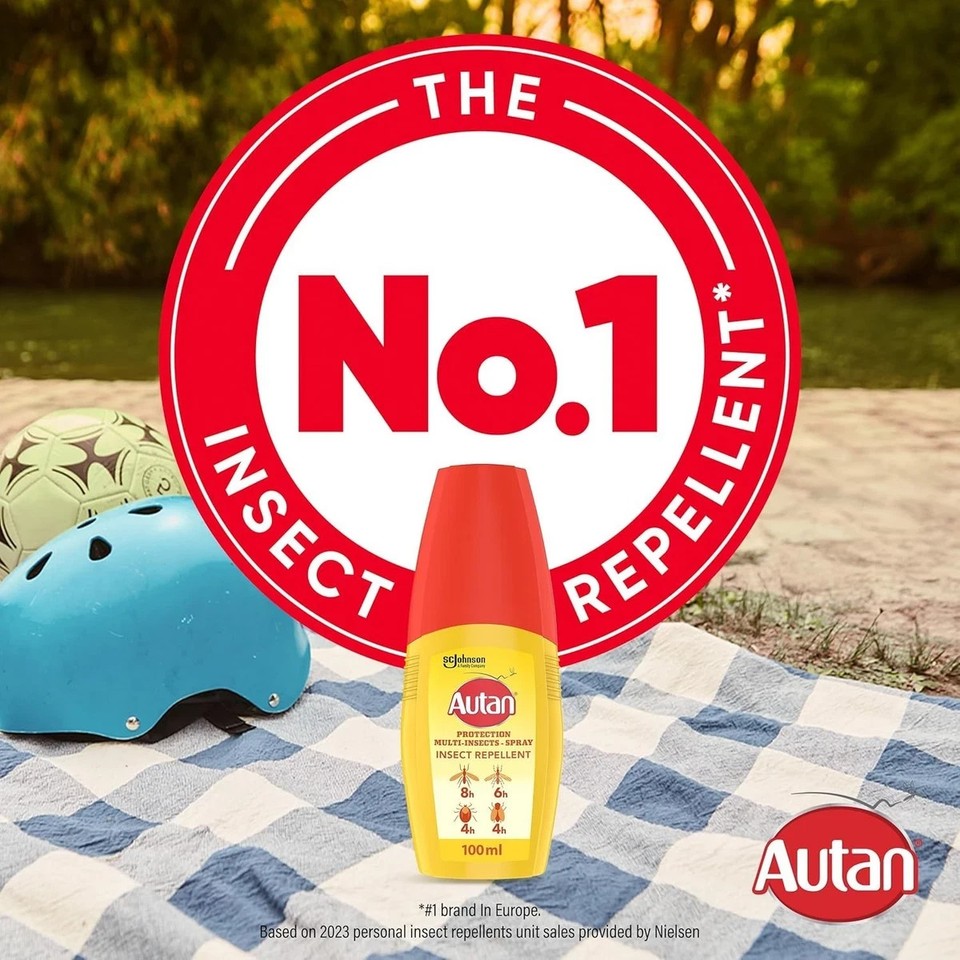 Autan Insect Repellent Pump Spray 2 X 100ml - DEET Free, 8hr Protection | eBay UK