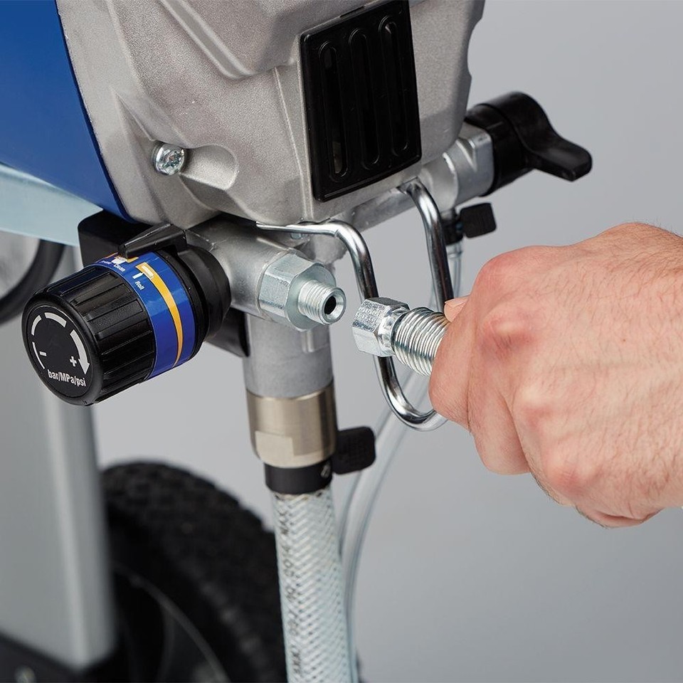 50 ft. x 1/4 in. Airless Paint Hose Flexible Durable Zinc Plated Spring ...