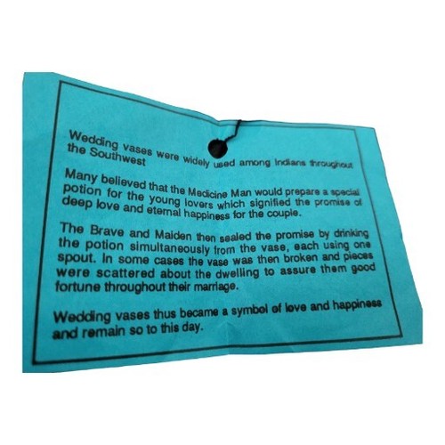 Kopa Hand Painted Arizona Hope Wedding Vase Signed DT 103 6" Native ...