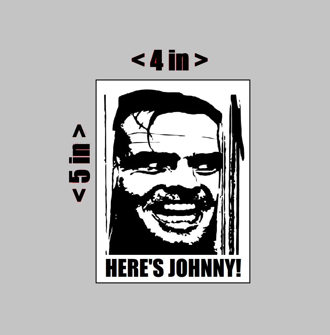 Heres Johnny Stencil