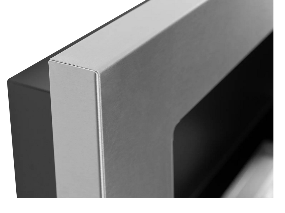 Bio Ethanol Fireplace 650x400 - Wall-Mounted - With glass - Silver ...