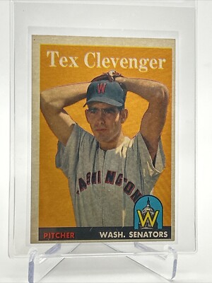 1958 Topps Tex Clevenger Rookie Baseball Card #31 EX Quality #3 FREE ...
