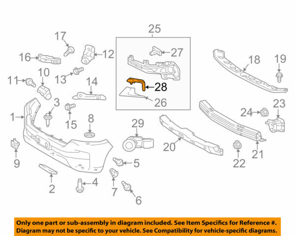 52125-60130 Toyota Bracket, fog lamp mounting, rh 5212560130, New ...