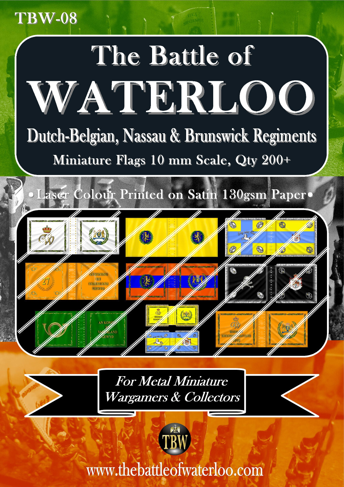 10mm Flags: Waterloo Dutch-Belgian/Nassau/Brunswick Regts - Set of 200 ...