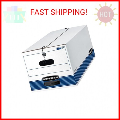 Bankers Box STOR/FILE Medium-Duty Storage Boxes, FastFold, String and ...
