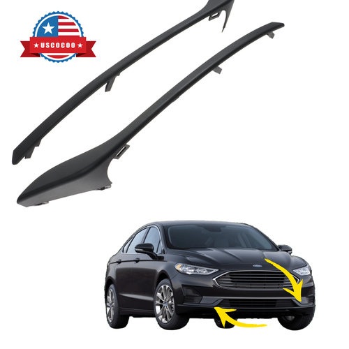 Pair Driver Passenger Side Black Front Bumper Trims for Ford Fusion ...