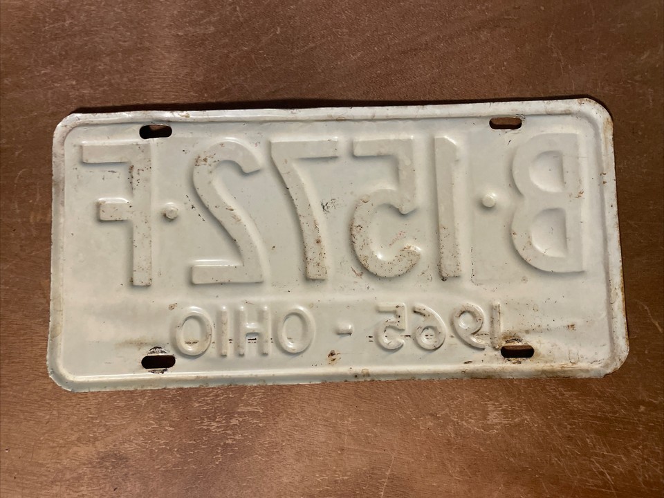 1965 Ohio License Plate # B-1572-F | eBay