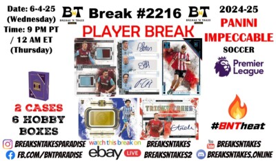 JORGEN STRAND LARSEN 2024-25 Panini Impeccable Soccer 2 CASE (6 BOX ...