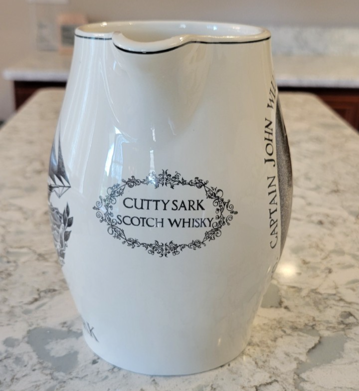 New CUTTY SARK Pitcher 1869 Scotch Whiskey Captain John Willis Old ...